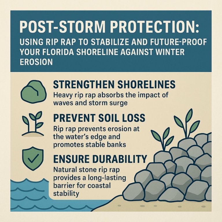 Using Rip Rap to Stabilize Shoreline Against Winter Erosion | Florida ...